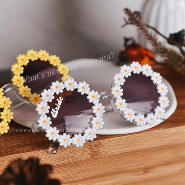 Flower Sunglasses - Etsy