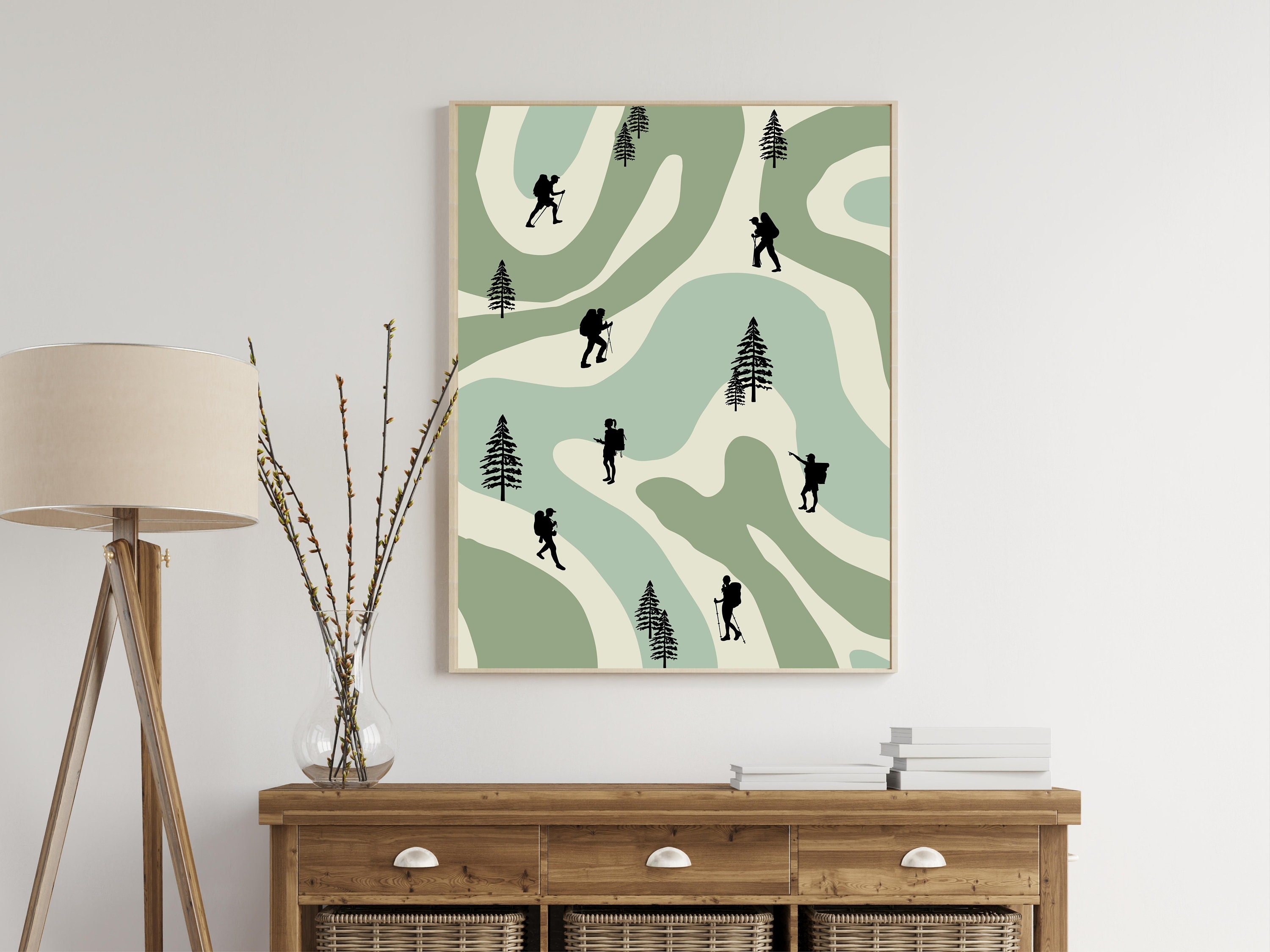 Retro Outdoor Hiking Wall Art PRINTABLE, Digital Download, Vintage ...