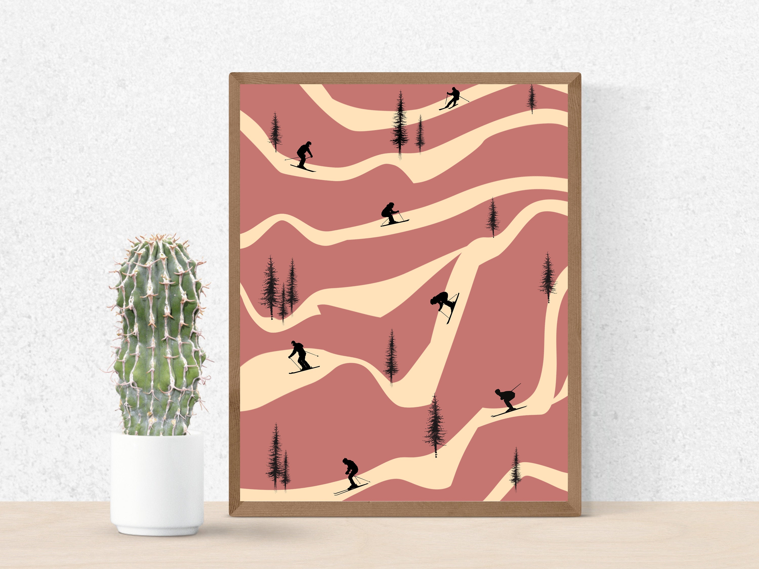 Retro Ski Wall Art PRINTABLE, Wall Art, Graphic Print, Ski Poster ...
