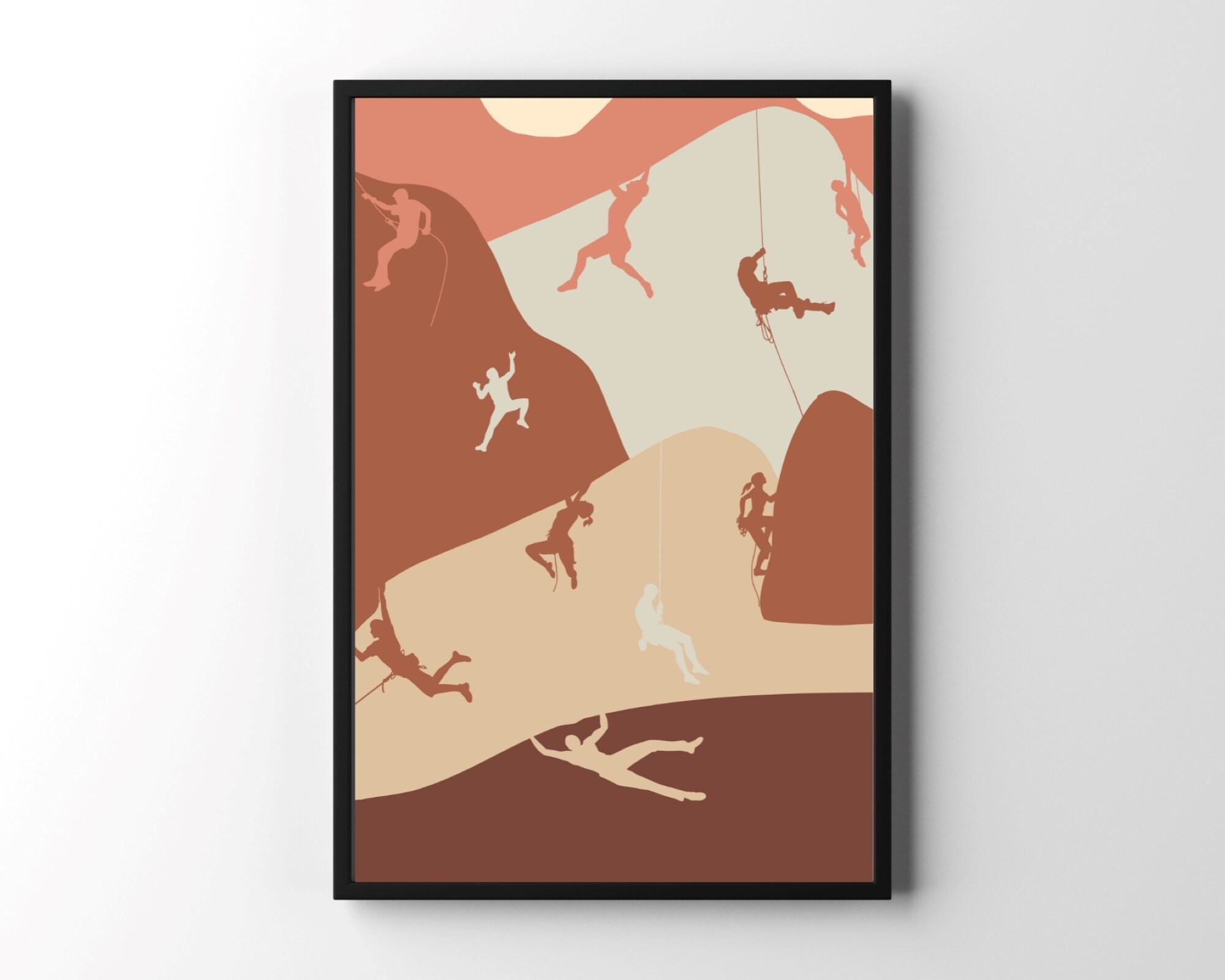 Retro Rock Climbing Wall Art PRINTABLE, Rock Climber Gift, Gunks ...