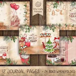 Christmas Sweets and Treats 29 Page Junk Journal Printable Mini Kit ...