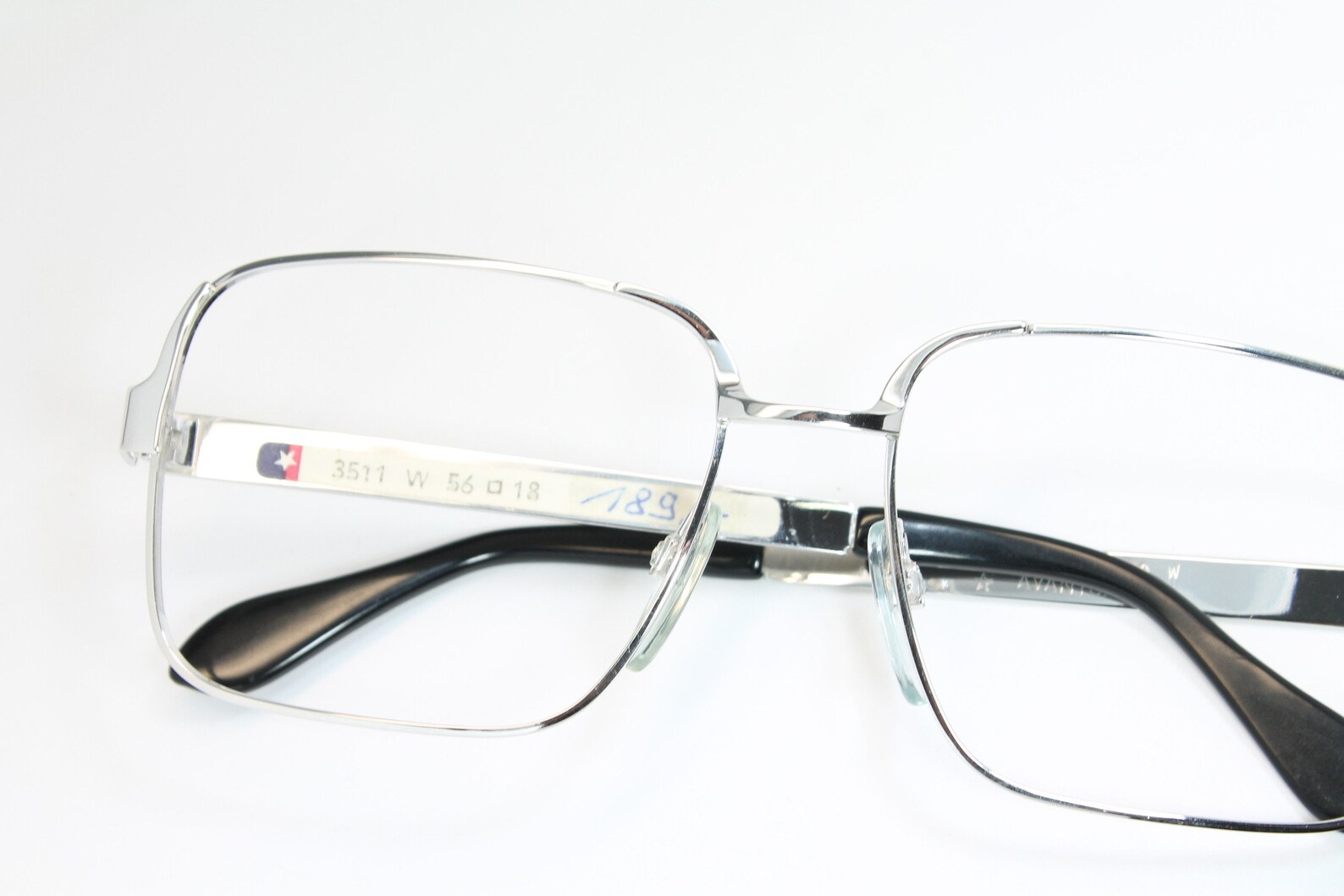 80s German Square Shiny White Gold Plated NIGURA 3511 W Rare True ...