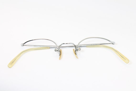 1920 Narrow Antique Spectacles White Gold Filled Rare… - Gem