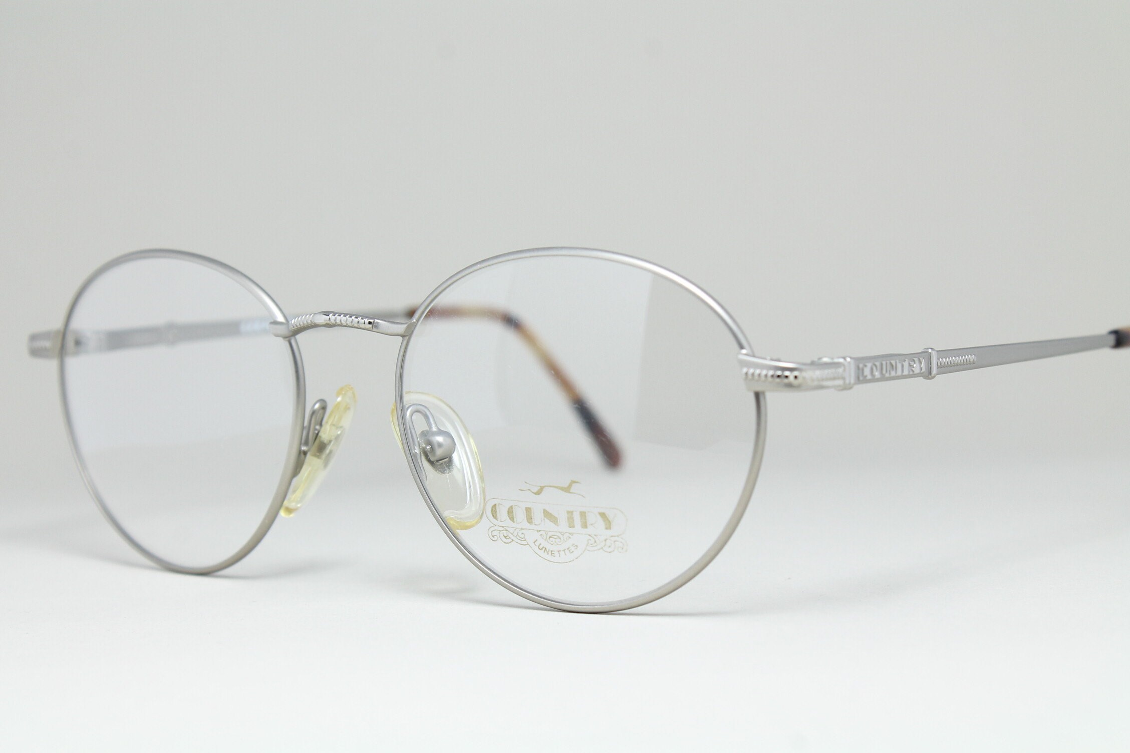 Classic Panto Round COUNTRY V629 SW Silver Rare True Vintage Eyeglasses ...