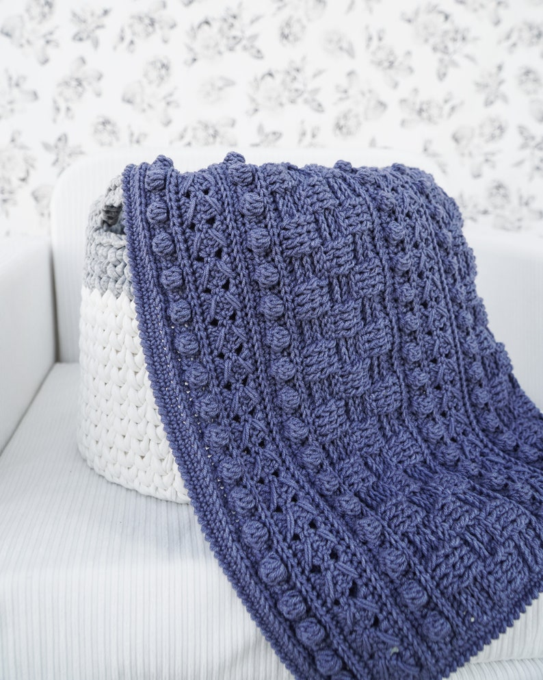 Easy Crochet Modern Blanket Pattern, Video Tutorial + Chart, Easy ...