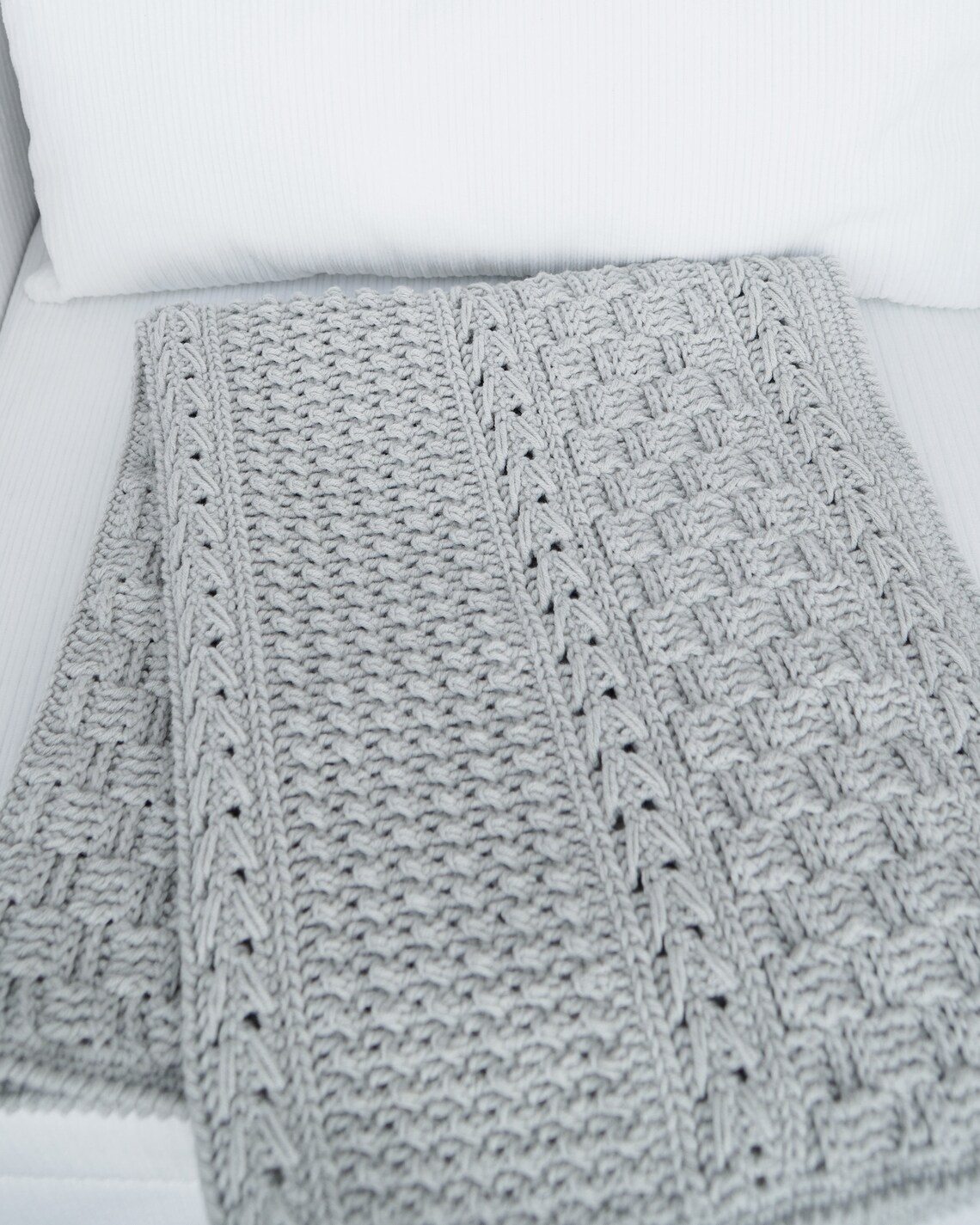 Basket Weave Blanket Pattern, Easy Crochet Modern Blanket, Video ...