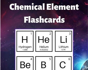Periodic Table Flashcards Template - Etsy
