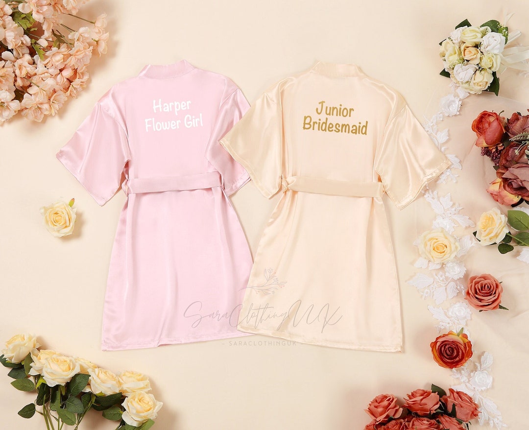 Flower Girl Robe, Junior Bridesmaid Robes, Gifts for Birthday Party ...
