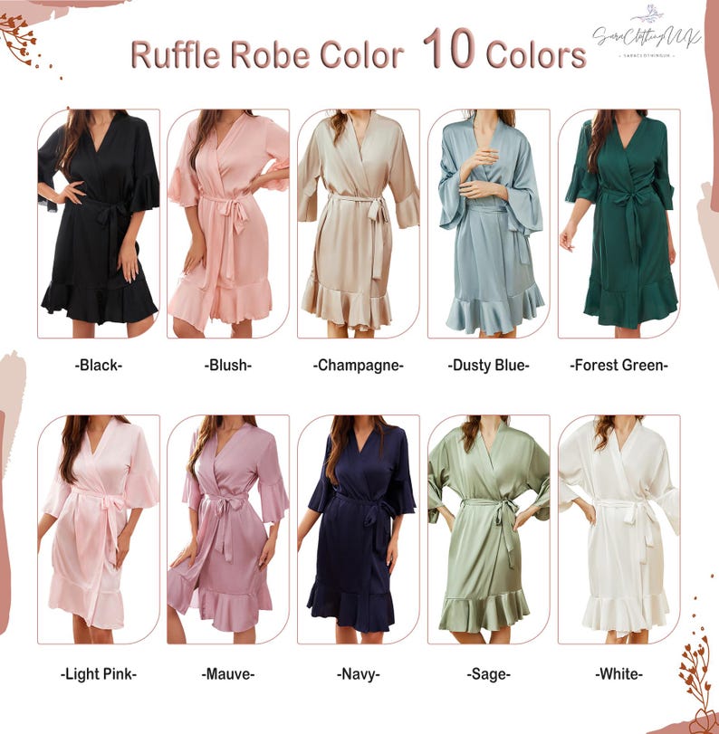 Bridal Party Flower Girls Robes, Custom Spa Birthday Party Robes ...