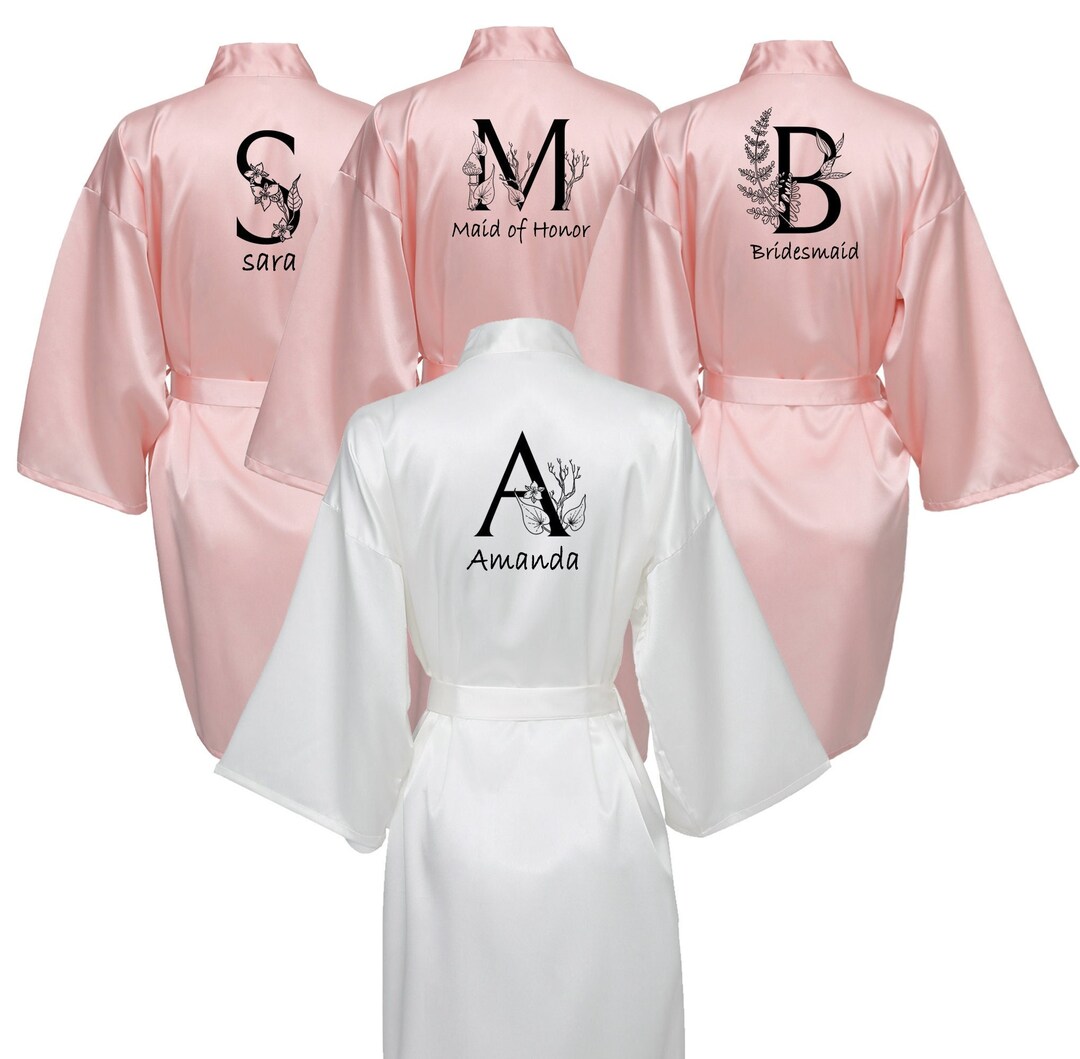 Bridesmaid Robes, Satin Bridal Robes, Bridal Party Robes, Wedding Gift ...