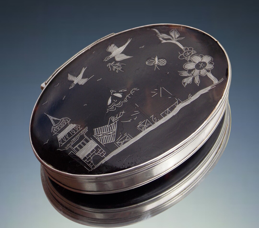 Rare Stunning 17th Century Charles II Pictorial Oval Snuff Box. - Etsy