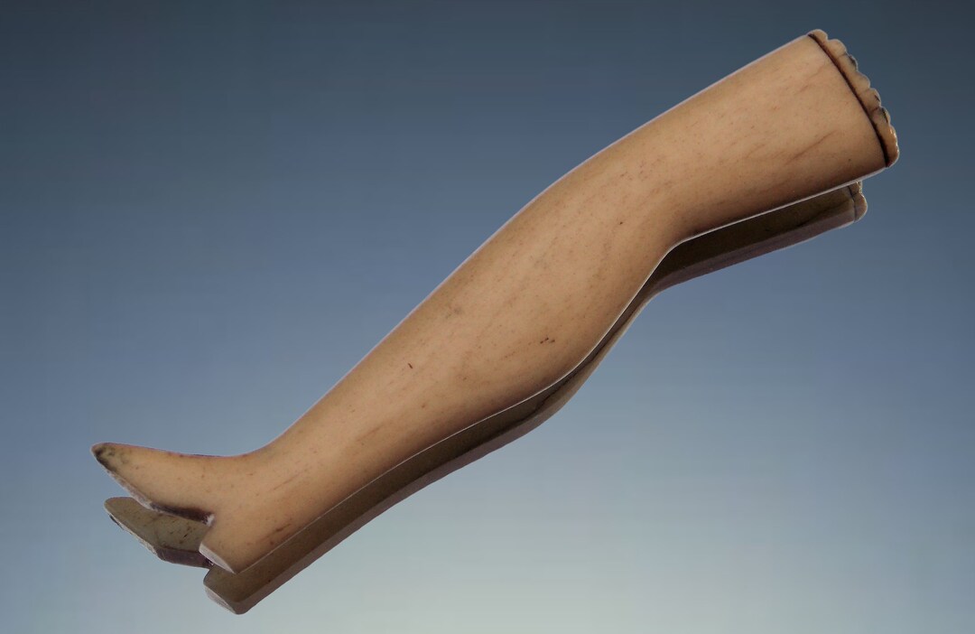 Extremely Rare Napoleonic Prisoner of War Hand Carved Ladies Leg Wafer ...