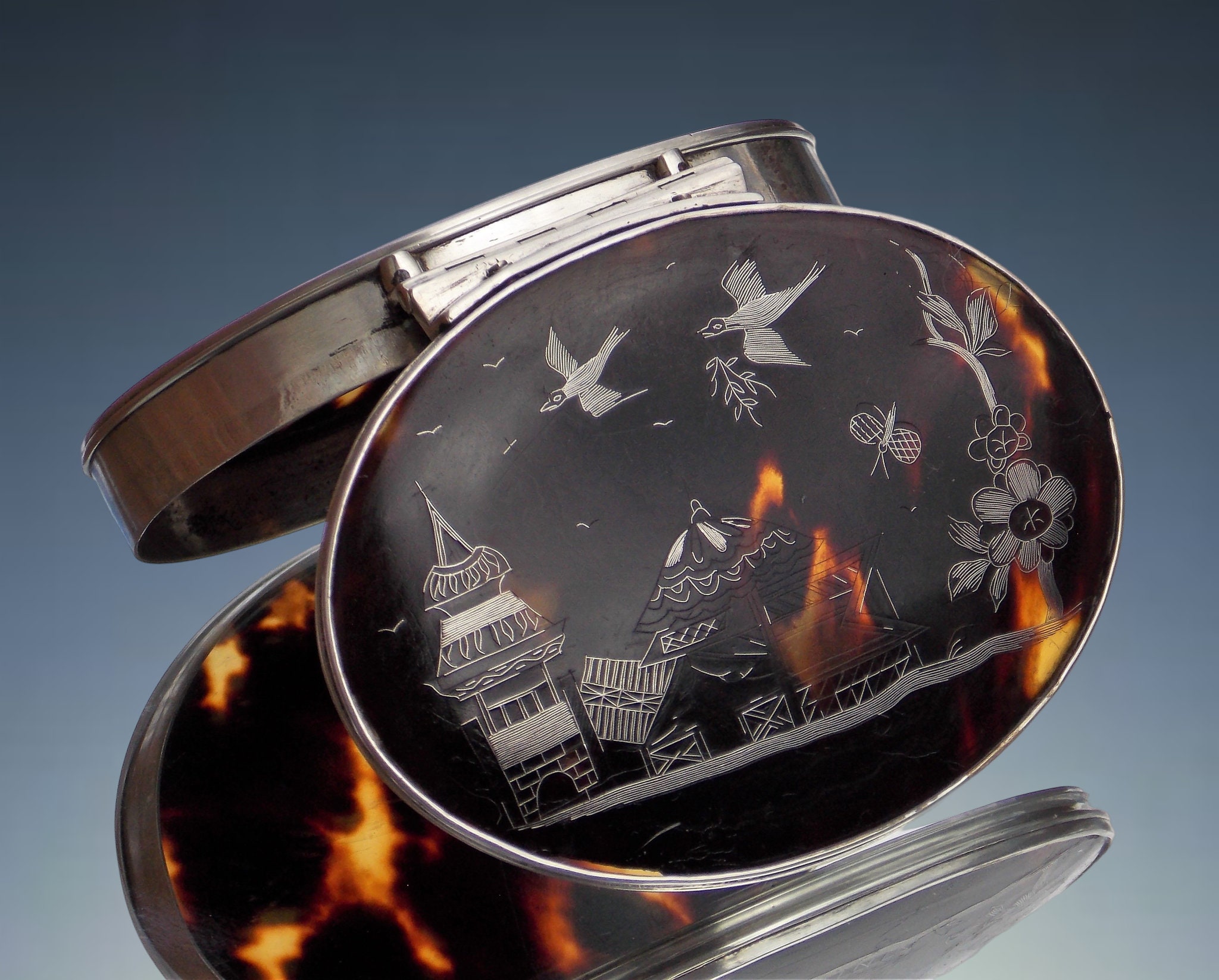 Rare Stunning 17th Century Charles II Pictorial Oval Snuff Box. - Etsy