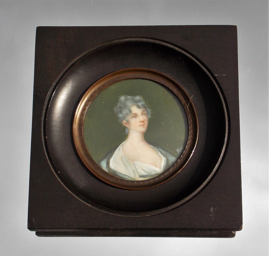 Rare 18th Century Georgian Hand Painted Portrait Miniature of a ...
