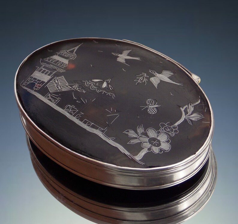 Rare Stunning 17th Century Charles II Pictorial Oval Snuff Box. - Etsy