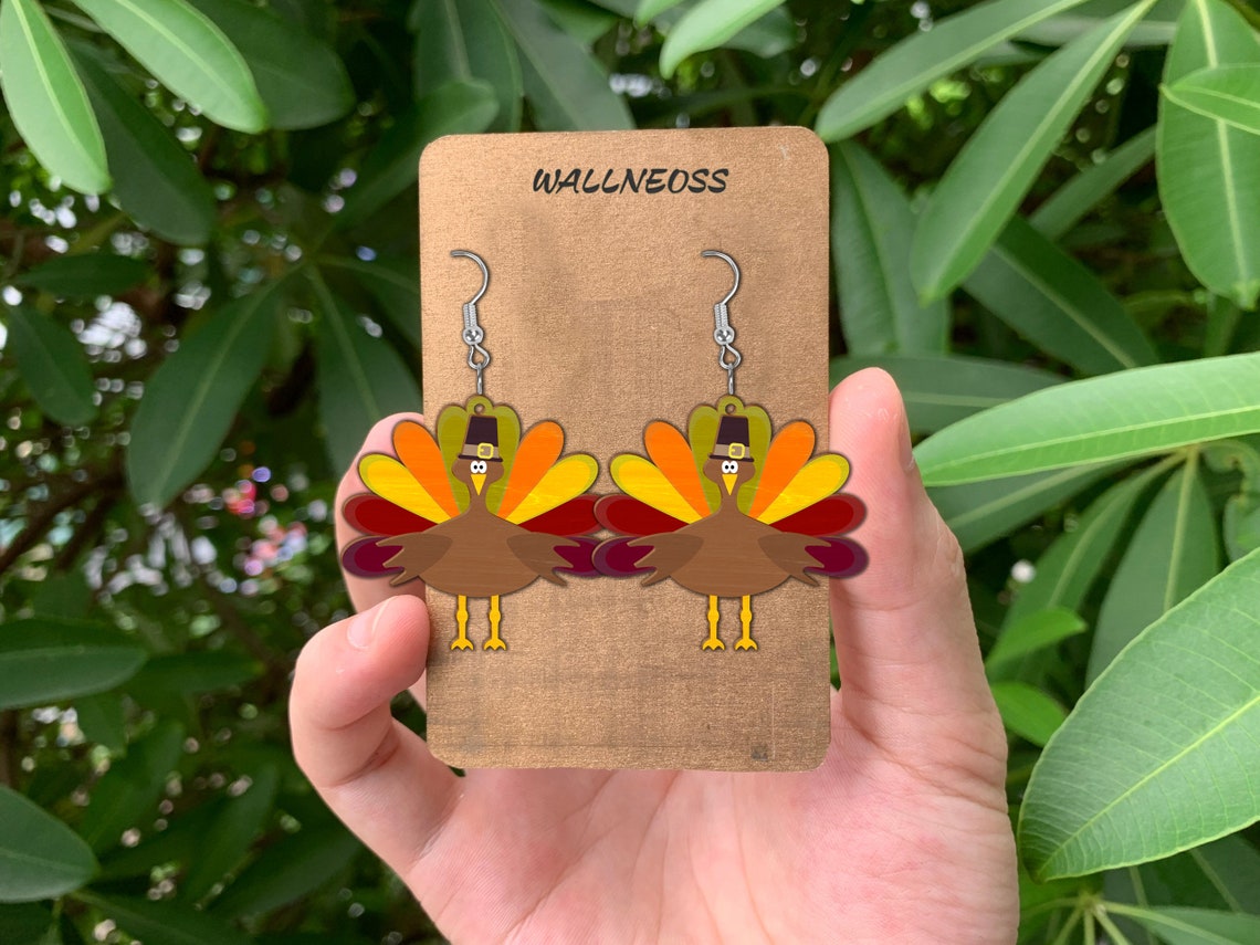 Turkey Earring Svg Fall Earring Svg Thanksgiving Svg - Etsy