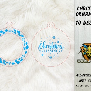 Christian Christmas Ornaments SVG Bundle, Christmas Wreath Svg, Floral ...