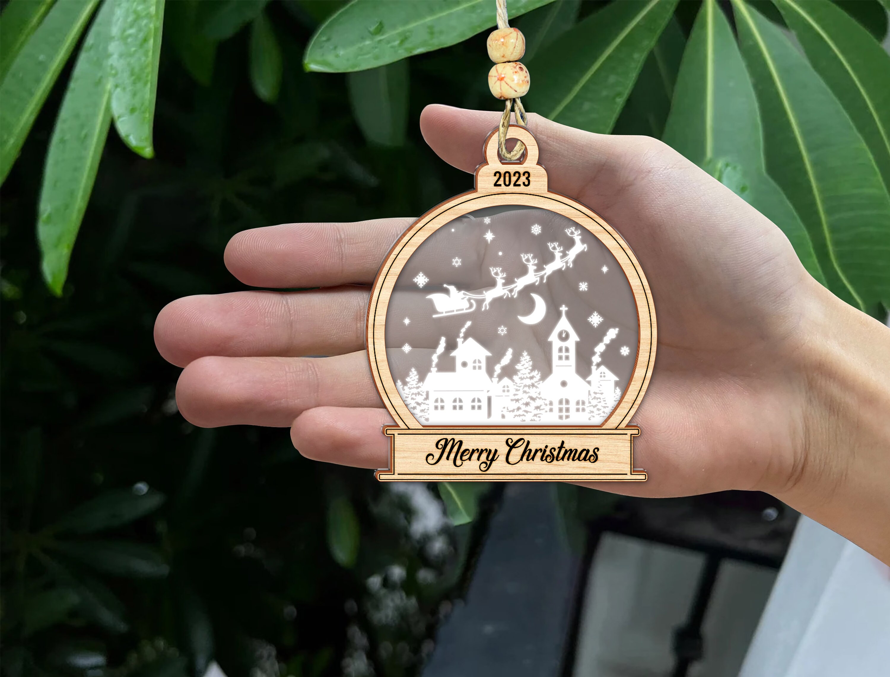 Christmas Snowglobe Ornaments Svg Bundle, Christmas Ornament Svg, Wood ...