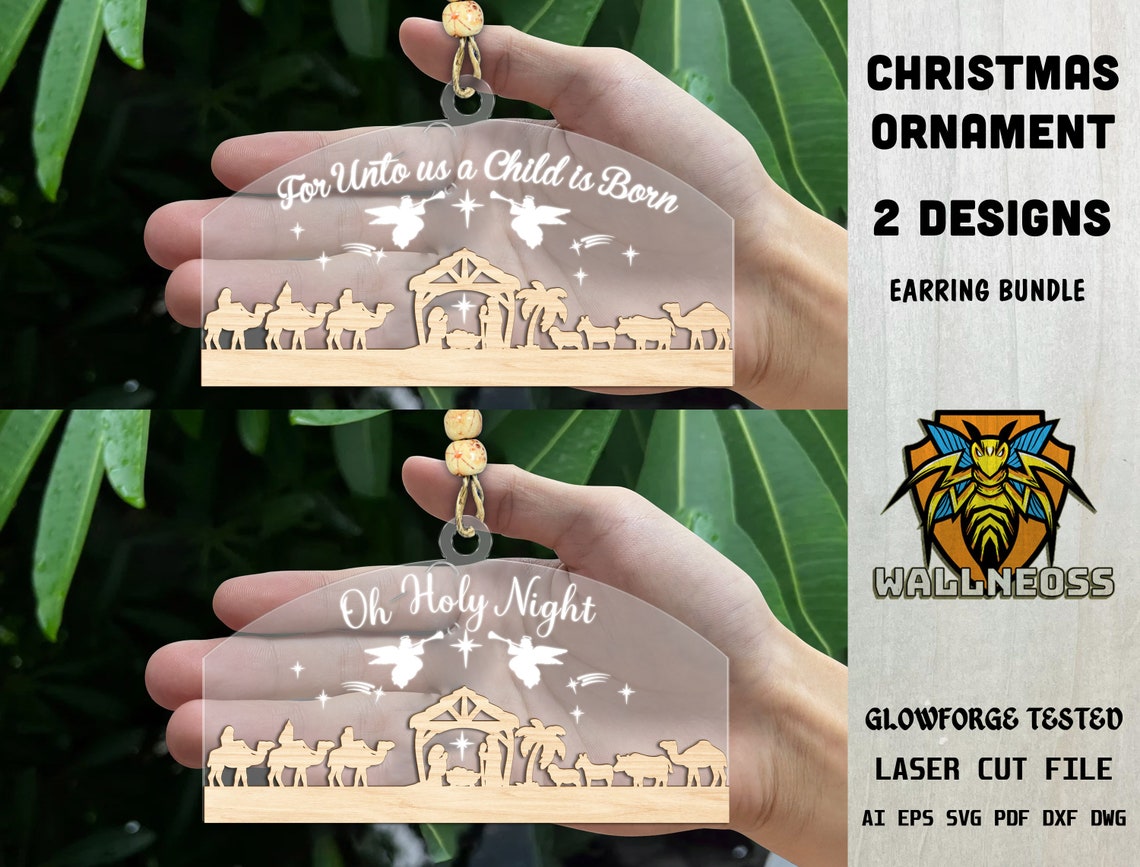 Nativity Ornament SVG Bundle Christmas Ornament Svg Wood - Etsy