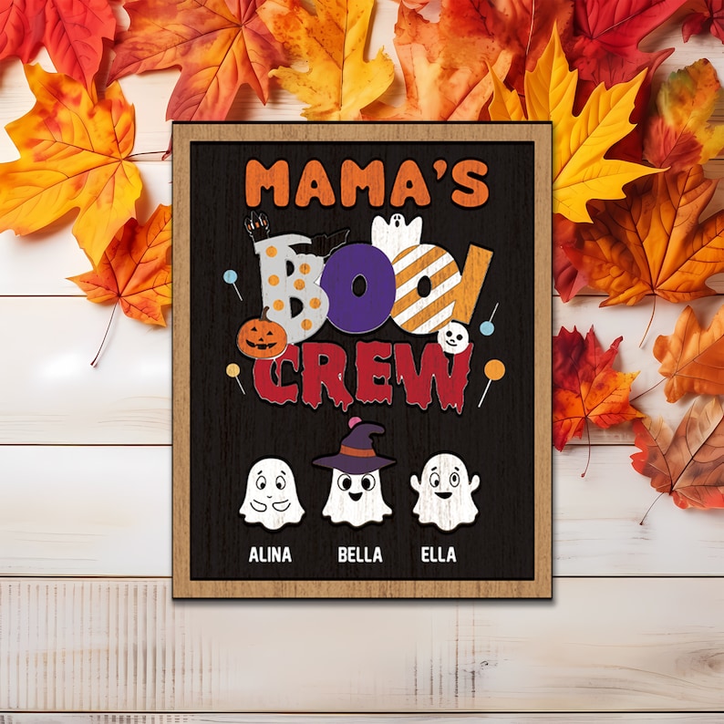 Boo Crew Sign de mamá personalizado svg Halloween sign svg - Etsy México