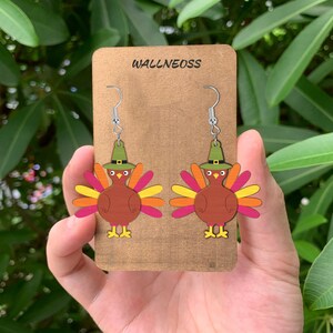 Turkey Earring Svg, Fall Earring Svg, Thanksgiving Svg, Thanksgiving ...