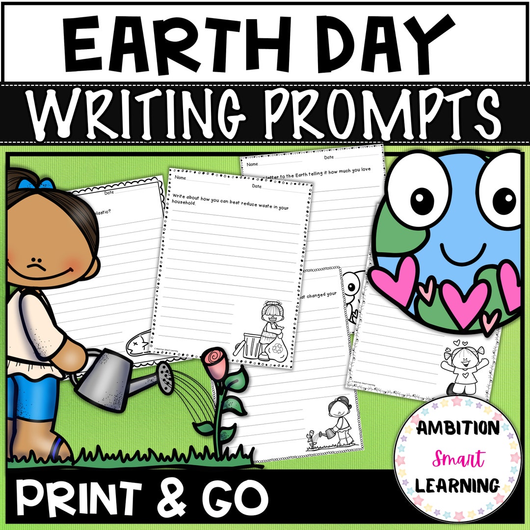 Earth Day Writing Prompts, April Creative Writing Prompts, Elementary ...