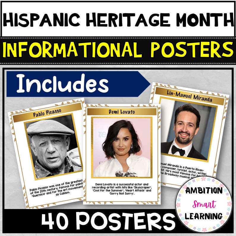Hispanic Heritage Month Bulletin Board Influential Hispanic and Latinx ...