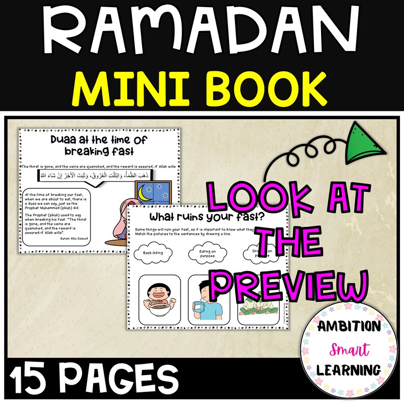Ramadan Mini Book, Islamic Activity Booklet, Learn About Islam, Ramadan ...