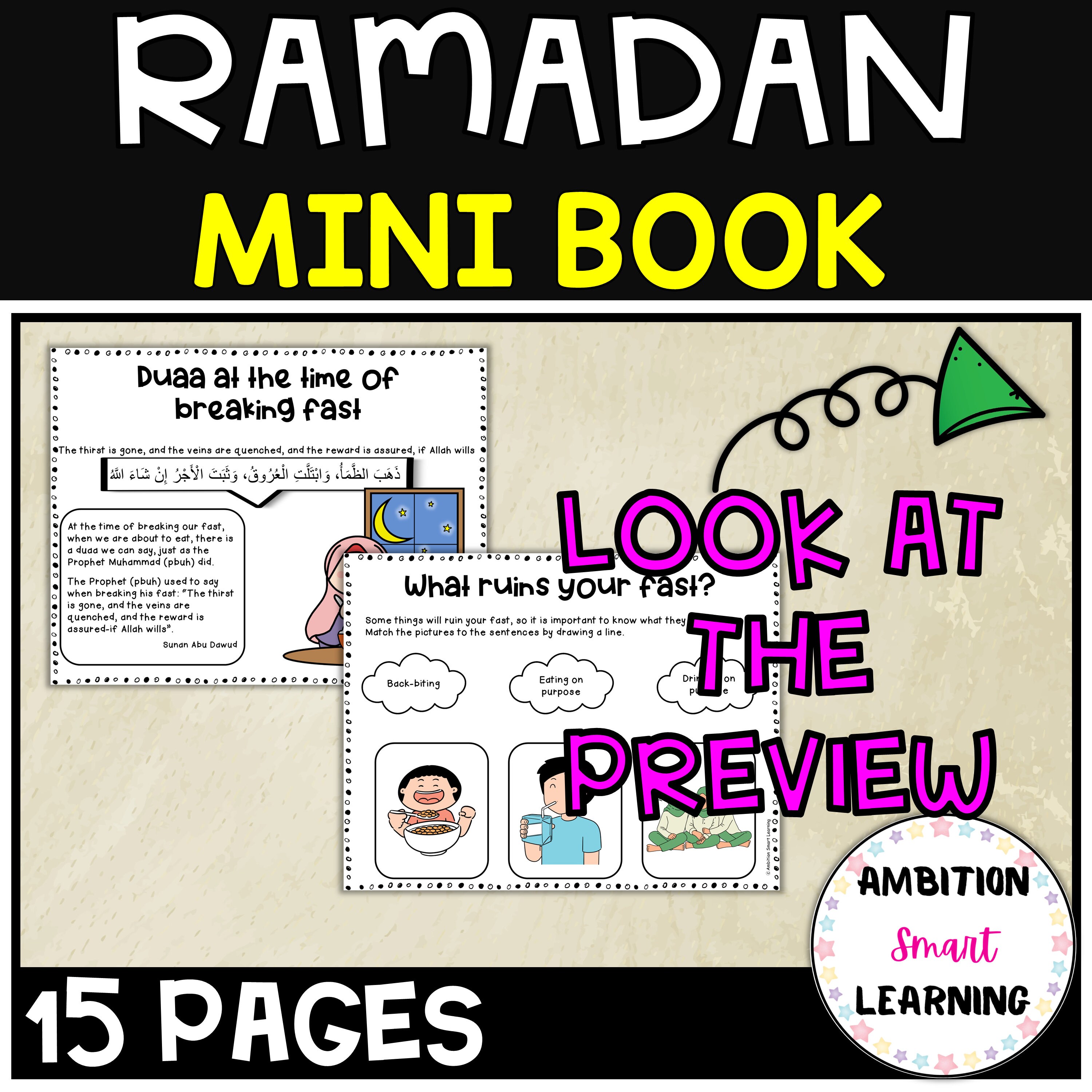 Ramadan Mini Book, Islamic Activity Booklet, Learn About Islam, Ramadan ...