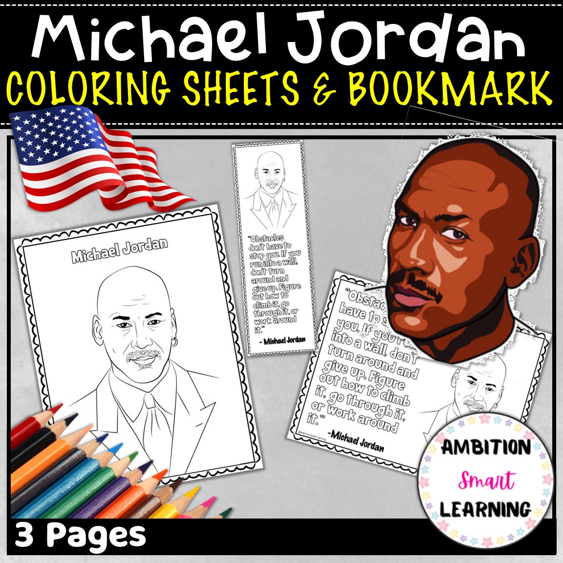 Black History Month Coloring Sheets and Bookmarks BUNDLE | Black ...