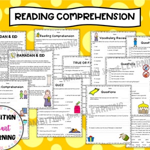 All About Ramadan and Eid, Reading Comprehension and Fun Activities ...