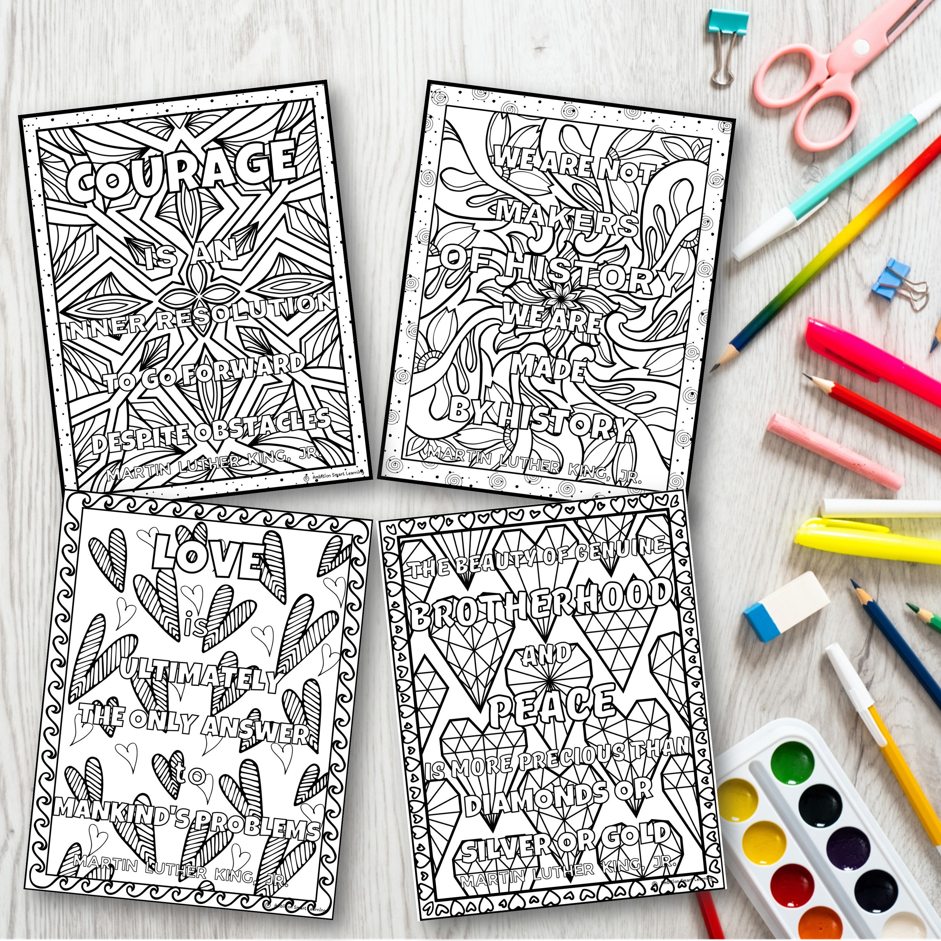 Martin Luther King, Jr. Coloring Pages MLK Coloring Pages MLK ...