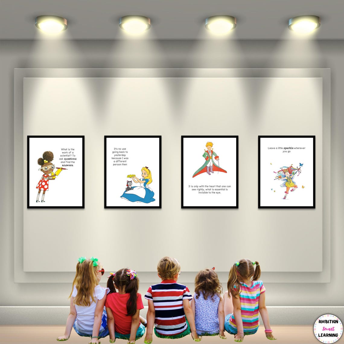 Book Character Posters, Children's Story Book Inspirational Quote ...
