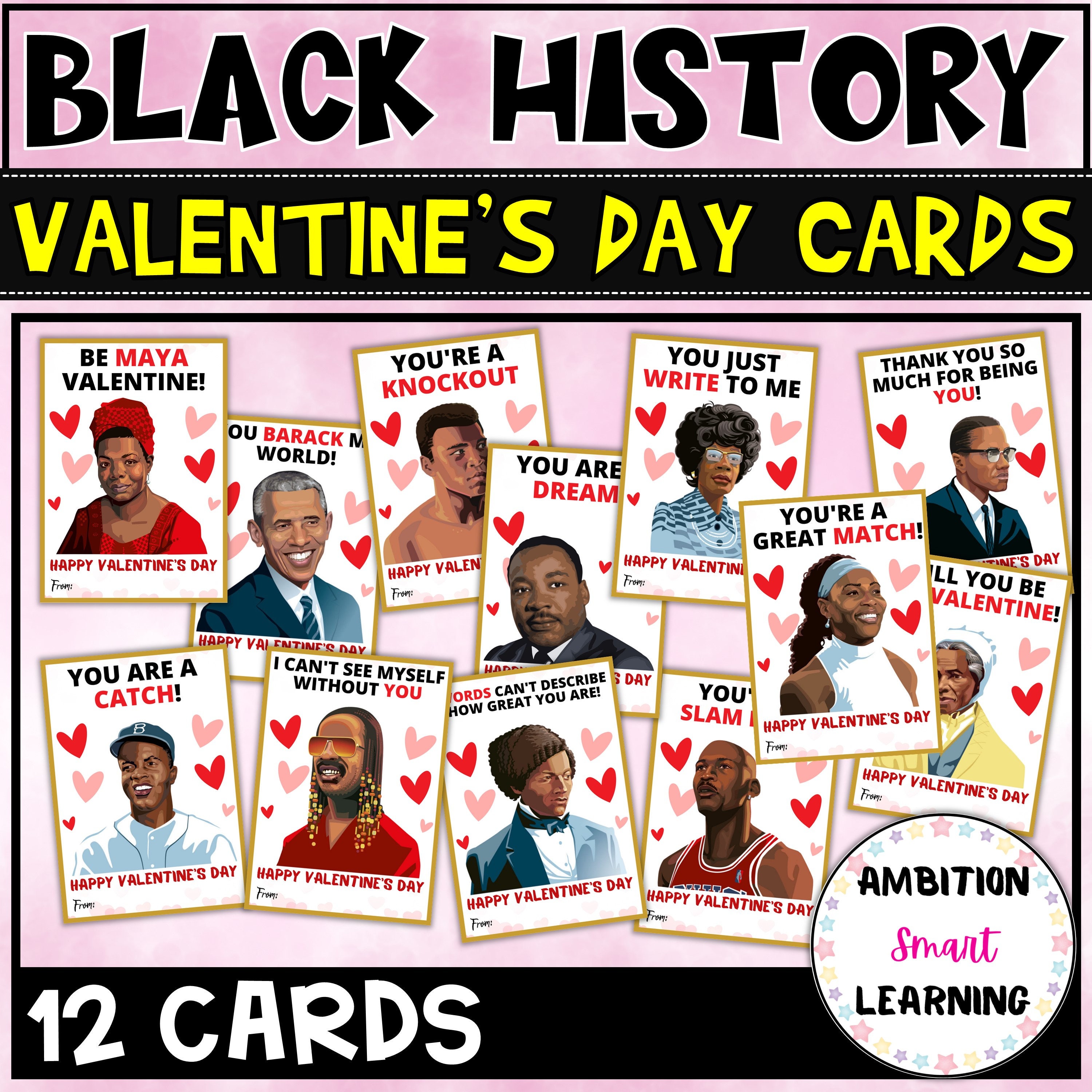 Black History Valentine's Day Cards - Etsy