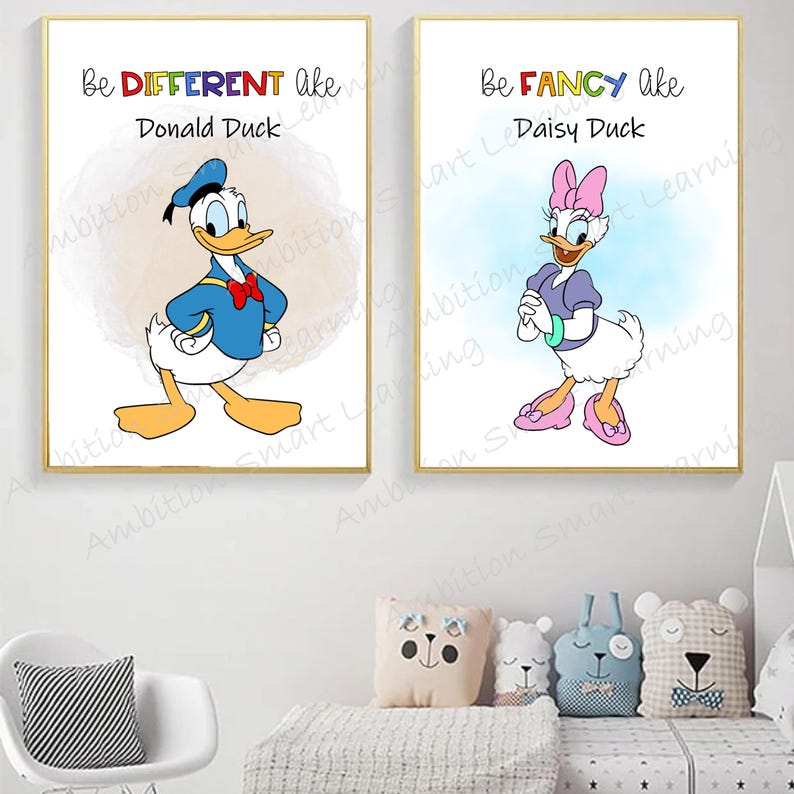 Disney Character Posters Positive Affirmation, Watercolors, Disneyland ...