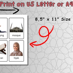 Ramadan Flash Cards, Printable Flash Cards, Ramadan Vocabulary, Real ...