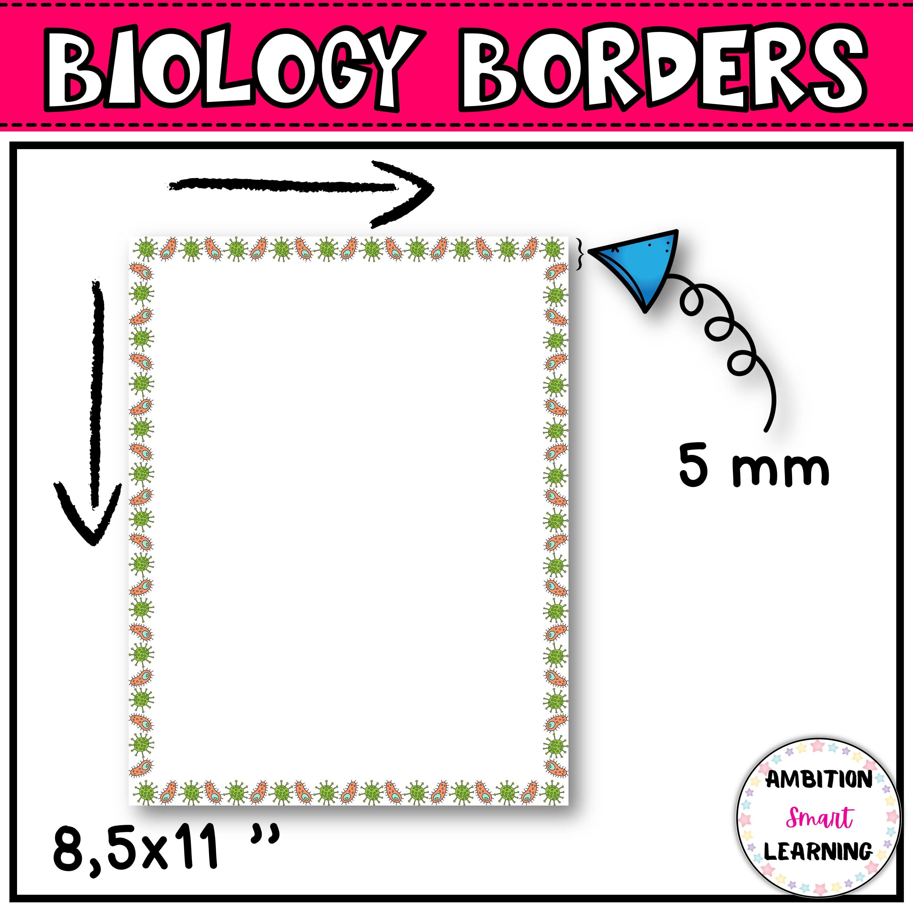 Science Biology Borders DNA, Cells, Bacteria, Sperm, Chromosome ...