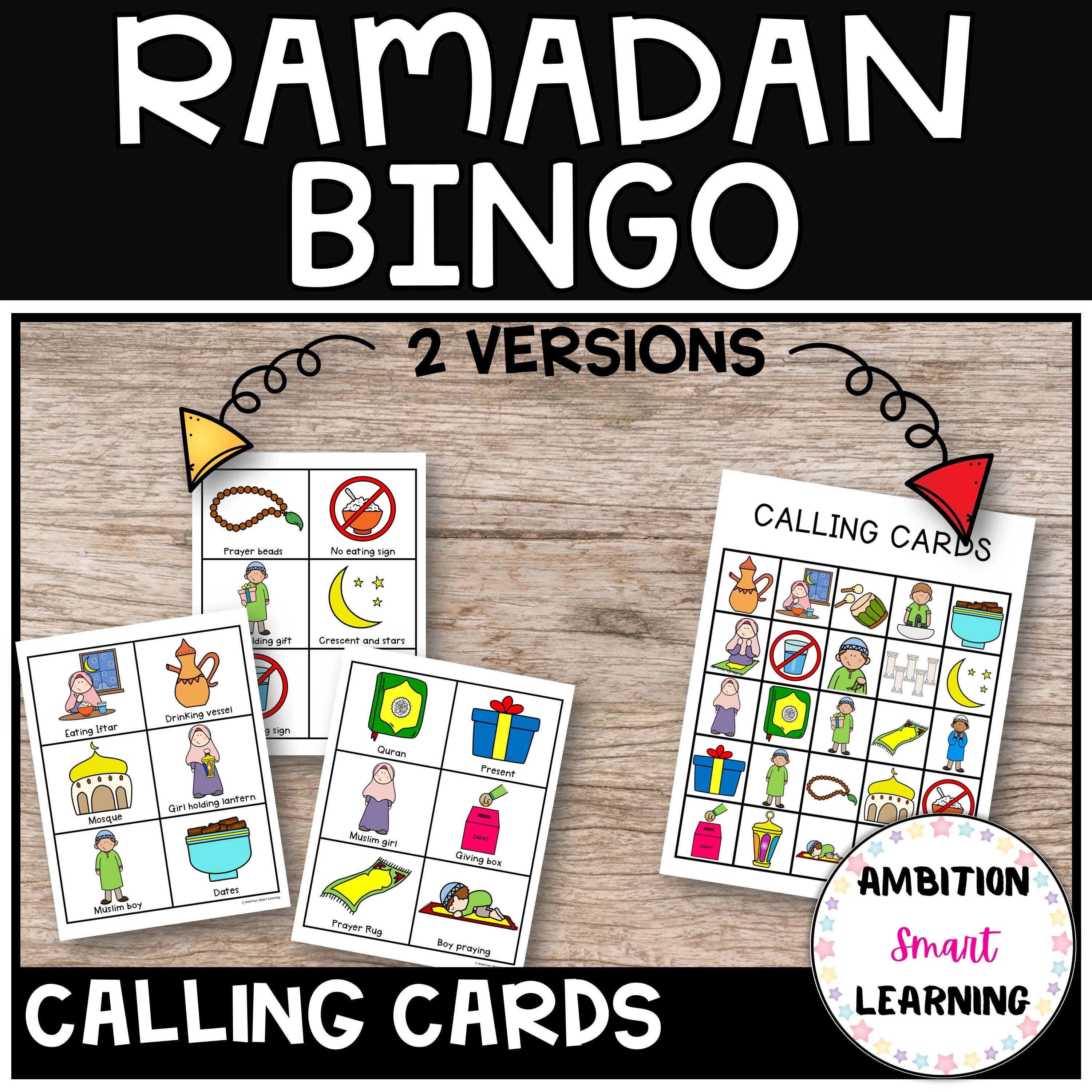 Ramadan Themed Bingo Game, Ramadan Bingo Boards, Ramadan Bingo ...