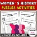Women's History Month Puzzles | Word Search, Word Scramble, Crossword ...