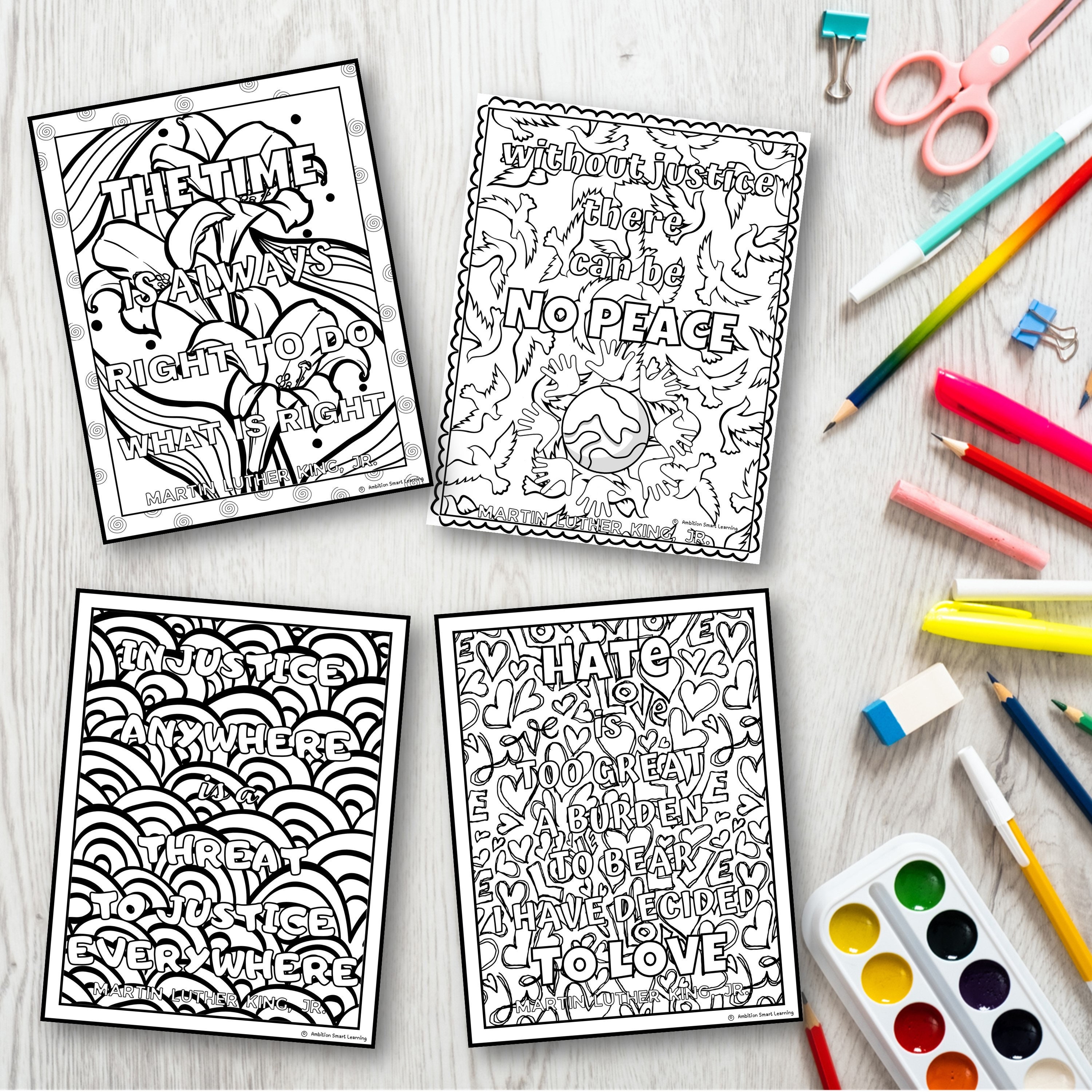 Martin Luther King, Jr. Coloring Pages MLK Coloring Pages MLK ...