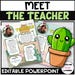 Meet the Teacher Templates EDITABLE, Cactus Theme, Back to School ...