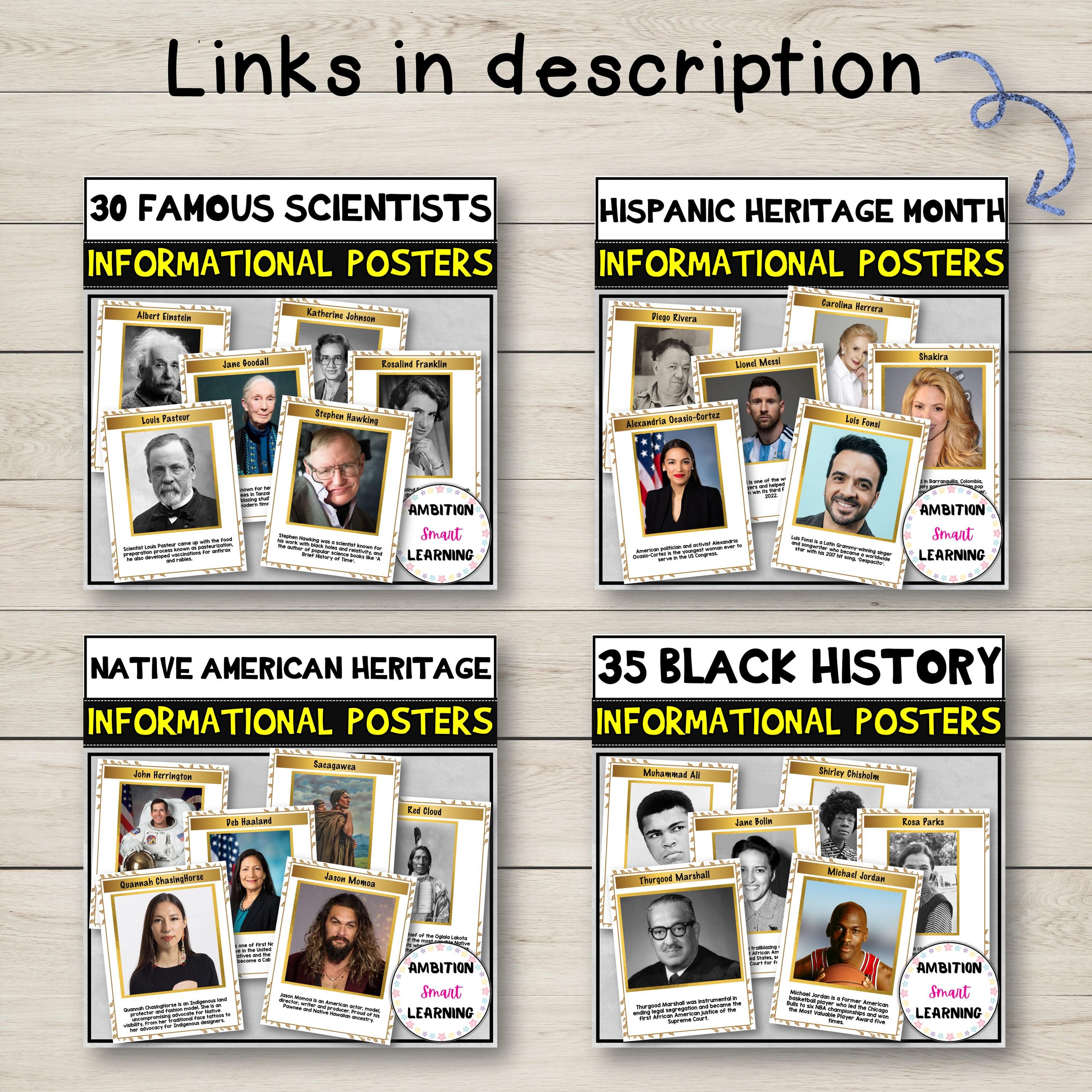 Women's History Month Posters of Inspirational People, Famous Women in ...