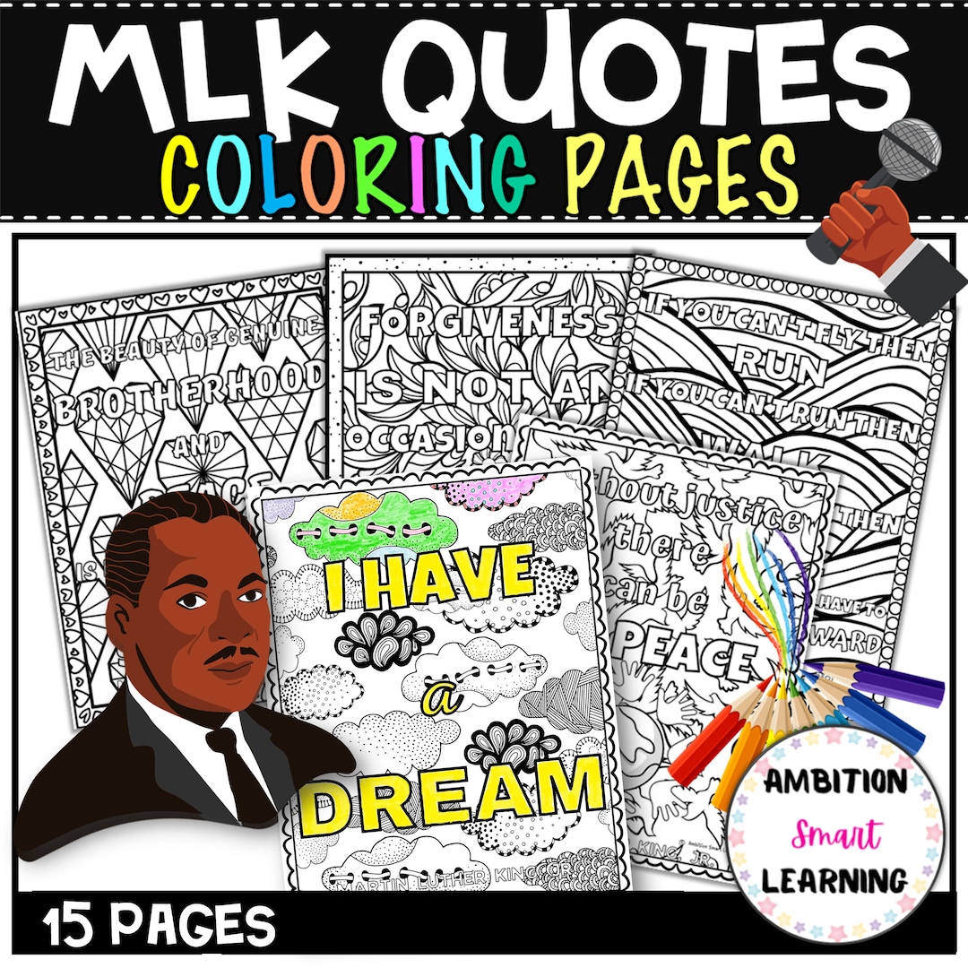 Martin Luther King, Jr. Coloring Pages MLK Coloring Pages MLK ...