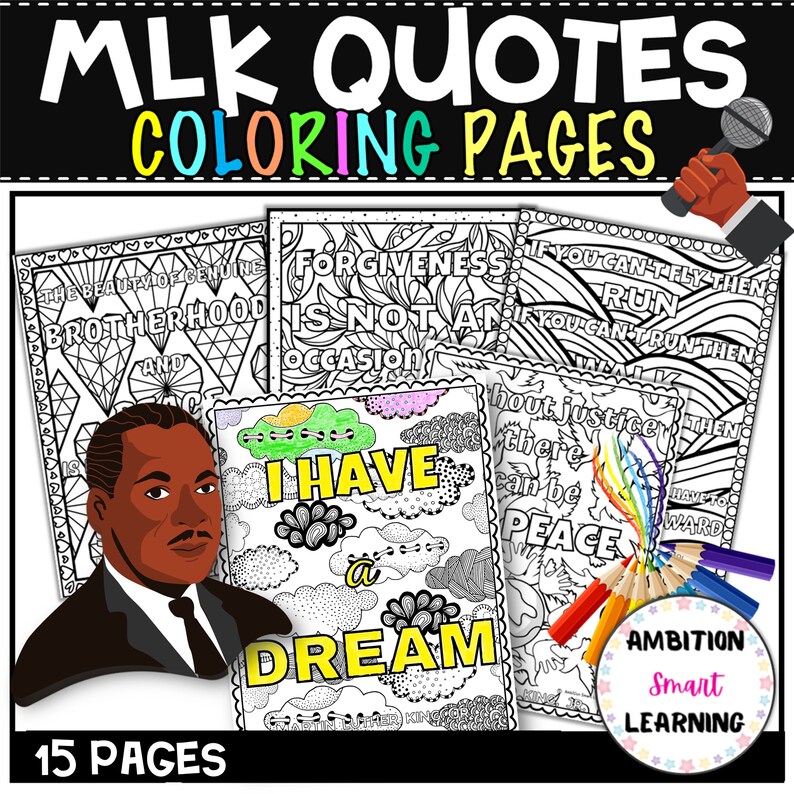 Martin Luther King, Jr. Coloring Pages MLK Coloring Pages MLK ...
