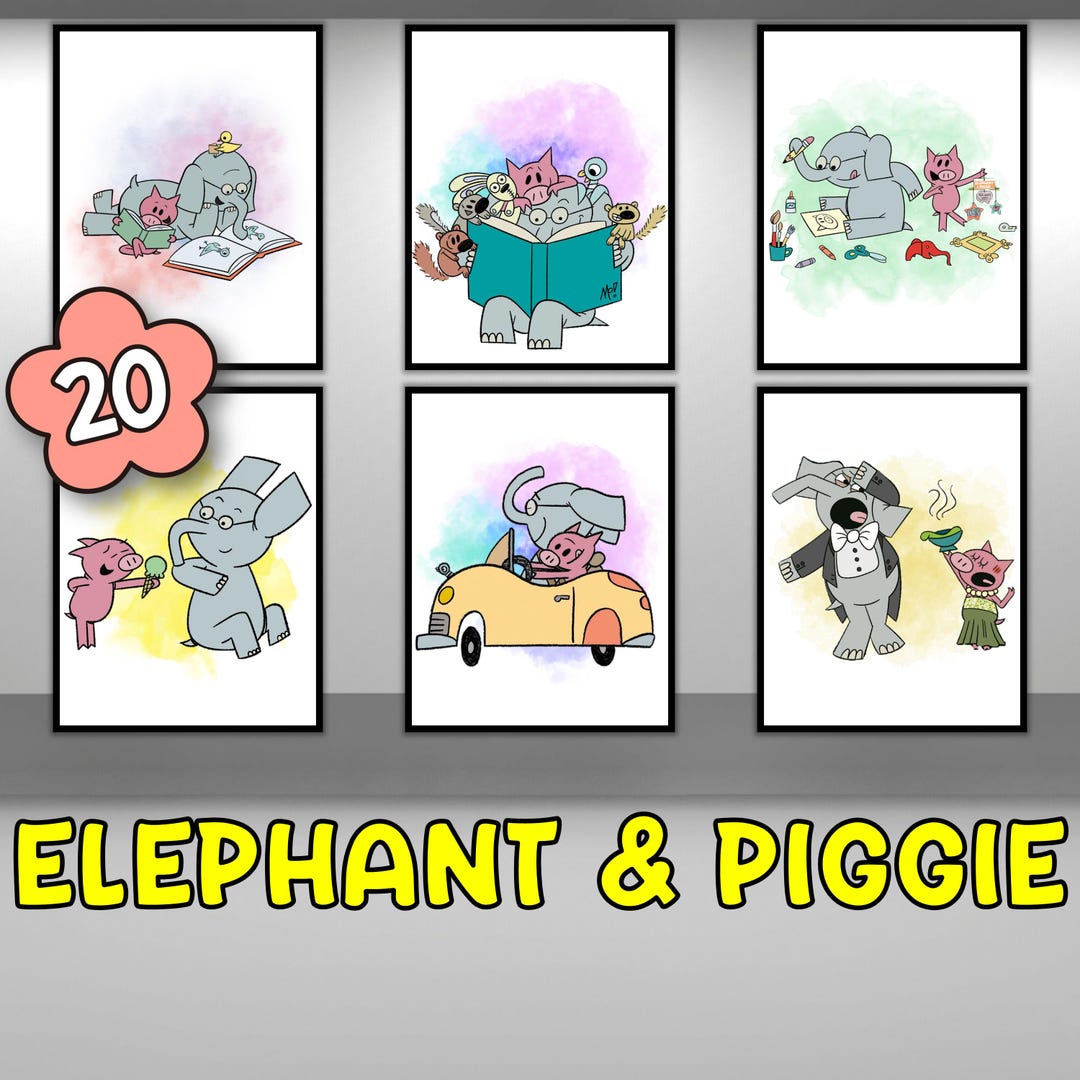 Elephant & Piggie Posters, Book Character Posters, Children's Story ...