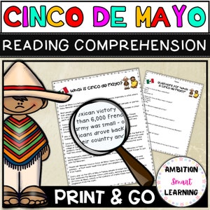 Cinco De Mayo | Reading and Comprehension Passage - Etsy