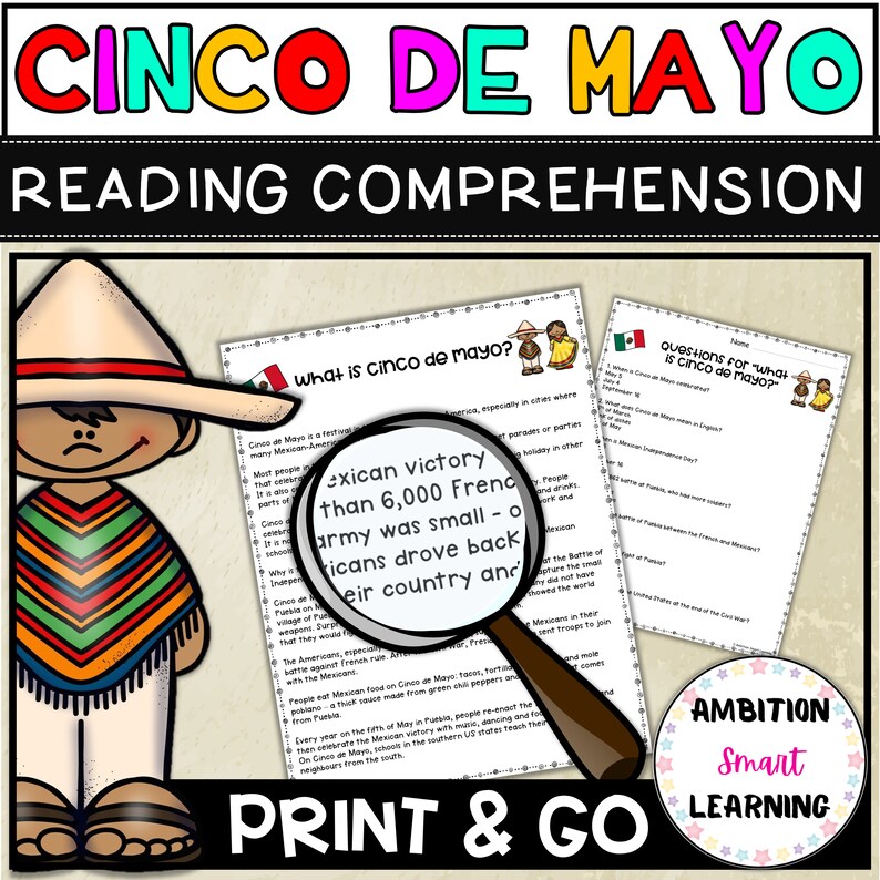 Cinco De Mayo | Reading and Comprehension Passage - Etsy