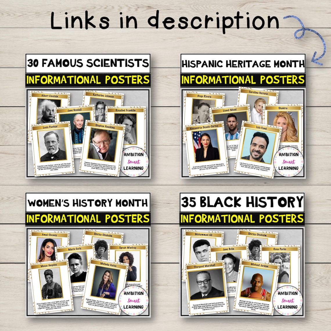 Native American Heritage Month Posters With Short Biography Bulletin ...