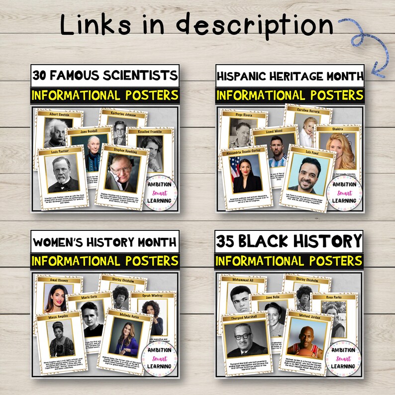 Native American Heritage Month Posters With Short Biography Bulletin ...