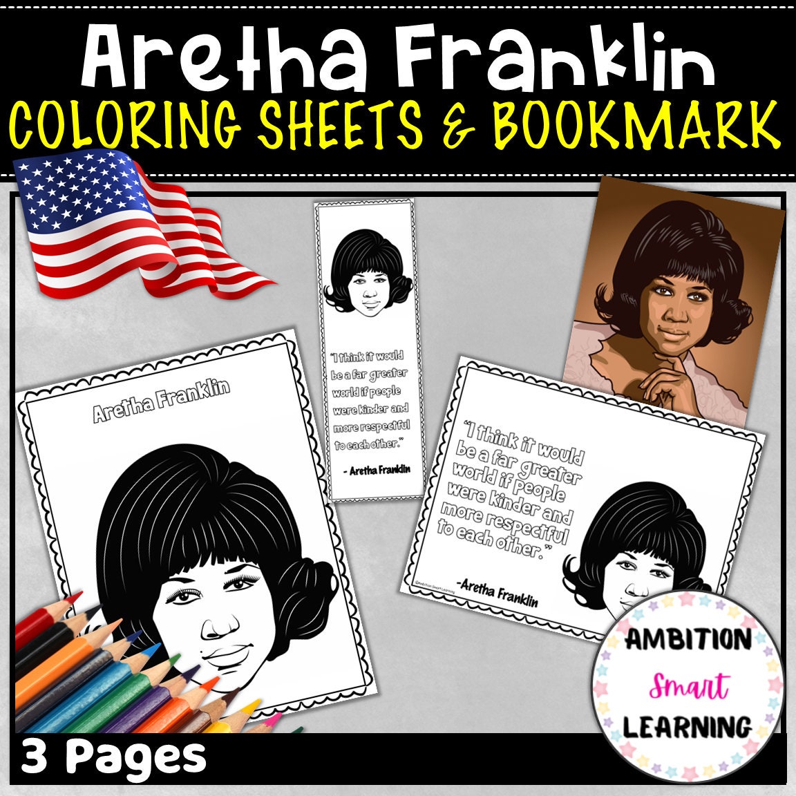 Black History Month Coloring Sheets and Bookmarks BUNDLE Black History ...